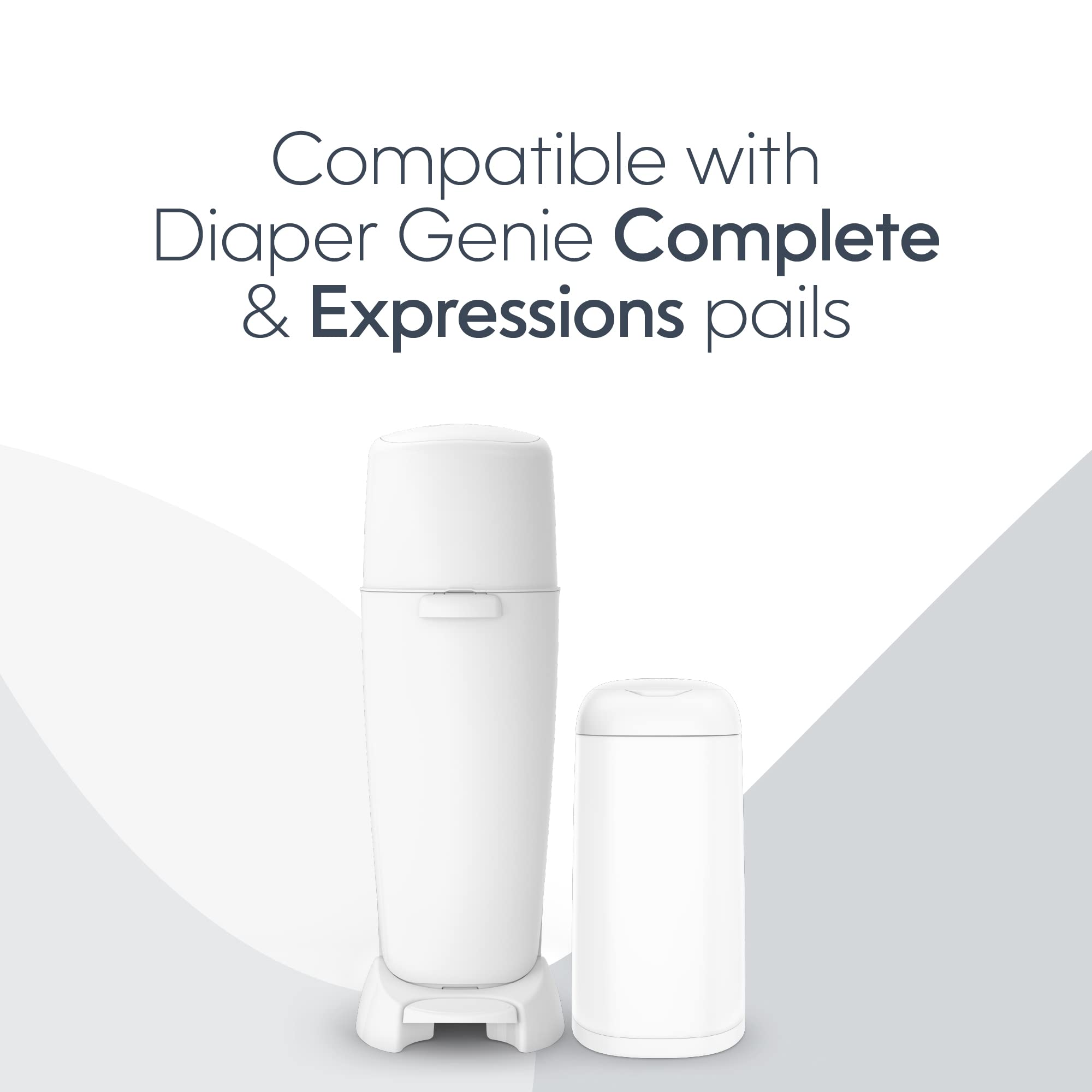 Diaper Genie Essentials Round Refill Pack of 4 | Holds Up to 1280 Newborn Diapers | Features Unscented Continuous Film | Compatible with Diaper Genie Complete and Expressions Pails