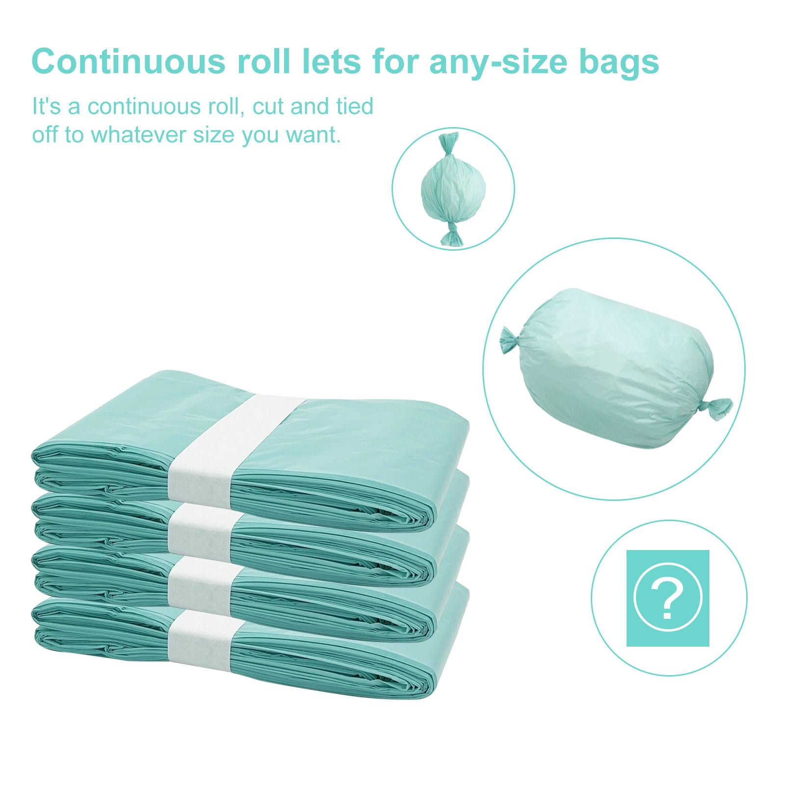 Diaper Pail Liner Refills Bags Compatible with Janibell Akord 330 Series Adult Diaper System, Green, Lightly Scented, 4 Count