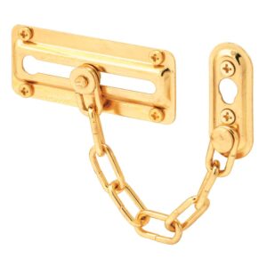 prime-line u 9905 chain door guard, steel with brass finish (single pack)