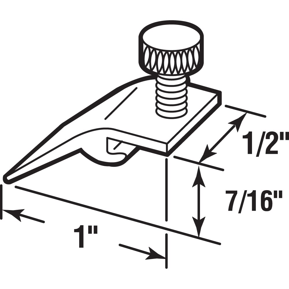 Prime-Line T 8731 7/16 in. White, (8-Pack) Deep Reach Storm Door Panel Clip