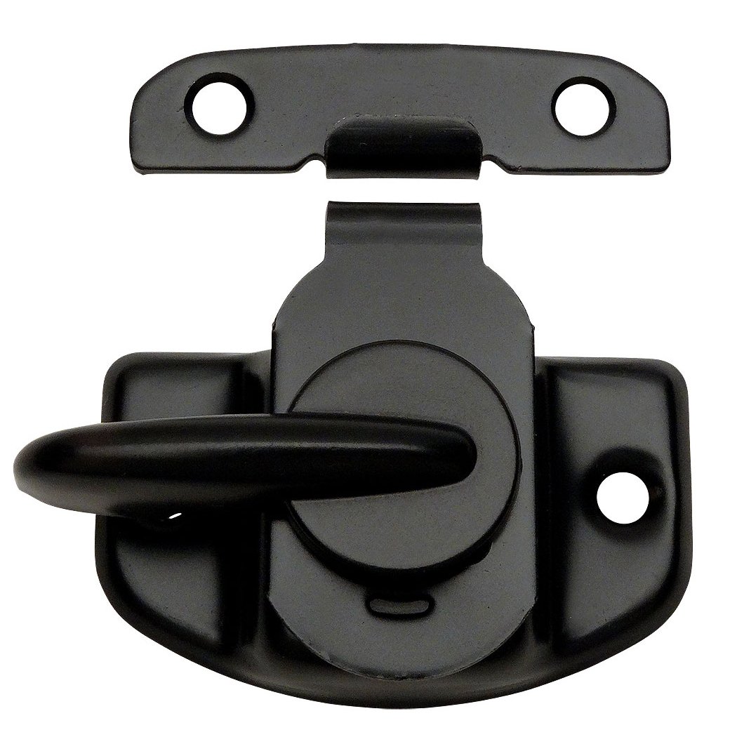 Designers Impressions 53638 Flat Black Cam-Action Window Sash Lock and Keeper