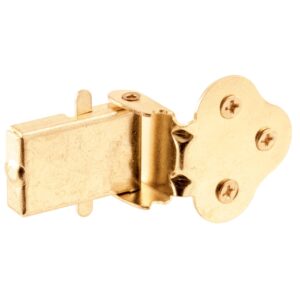 prime-line u 9926 wood window flip lock, 5/8 in. projection, stamped steel construction, brass plated (single pack)