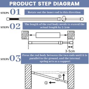 Window Security Bar Sliding Door Security Bar Window Security Bars Adjustable Sliding Glass Door Lock Window Lock Bar Window Safety Bars Window Guards, Extends from 17-27.6 Inches (White)