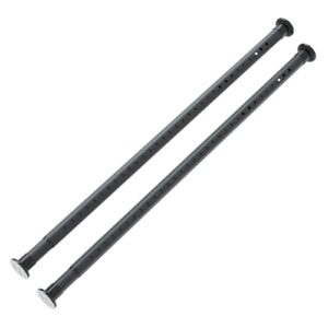 aglaiprty 2 pcs adjustable window security bar, easy install for sliding glass door (black, 27 inch to 43 inch)