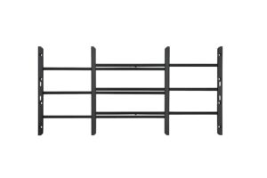 grisham awg fixed window security bars, (black, 3bars)14''h x 22''- 38''1/2 adjustable width window safety guards for children, tubular steel, rust resistant