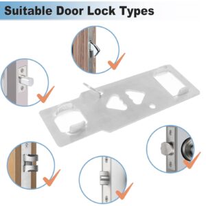 Portable Door Lock, Travel Door Lock for Hotel Rooms, Security Door Stopper for Traveling Home Apartment Anti Break-in, Door Safety Locks from Inside for Women Families Privacy (3 Pack)