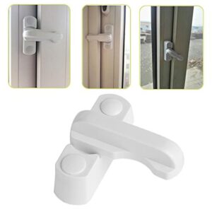 appuivbt Window Sash Jammer,Plastic Window Lock,Window Buckle for Window Door Locking,Opening and Closing Handle Lock