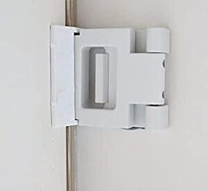 The Door Guardian - Door Lock for Out-Swinging Doors, Home Security Latch Device, Childproof, Easy to Install (White)