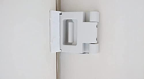 The Door Guardian - Door Lock for Out-Swinging Doors, Home Security Latch Device, Childproof, Easy to Install (White)