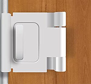 The Door Guardian - Door Lock for Out-Swinging Doors, Home Security Latch Device, Childproof, Easy to Install (White)