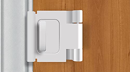 The Door Guardian - Door Lock for Out-Swinging Doors, Home Security Latch Device, Childproof, Easy to Install (White)