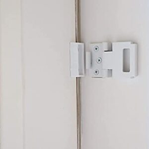 The Door Guardian - Door Lock for Out-Swinging Doors, Home Security Latch Device, Childproof, Easy to Install (White)