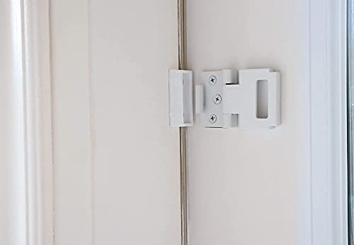 The Door Guardian - Door Lock for Out-Swinging Doors, Home Security Latch Device, Childproof, Easy to Install (White)