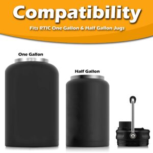 Jmoe USA Improved Jug Lid for RTIC Half Gallon and One Gallon Jugs | Replacement Lid with Upgraded Features, Better Cap, Rubber Grip, Thicker Steel, and Better Gasket | Made of BPA Free Plastic