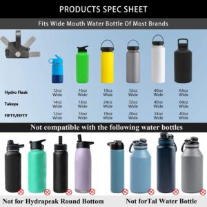 SYACOT Replacement Lid for HydroFlask Wide Mouth 12 oz, 18 oz, 20 oz, 32 oz, 40 oz, 64 oz Water Bottles, Easy to Use, Safe to Drink, BPA & TOXIN Free, Made of Quality Polypropylene Material