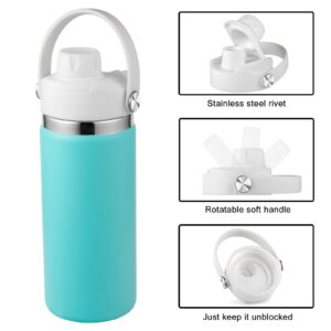 Lid for Hydro Flask 32 40 oz Wide Mouth, Replacement Lids Compatible with Hydro Flask Wide Mouth Water Bottle, Top Spout Lid with Handle, Wide Mouth Lid Chug Cap Accessories, White