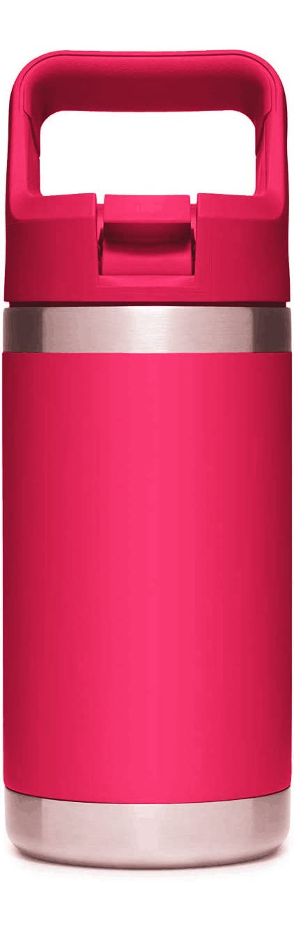 Straw Cap for YETI Rambler Bottle and RTIC Bottle, Straw Lid with 2 Straws and 2 Brushes (Bimini Pink)