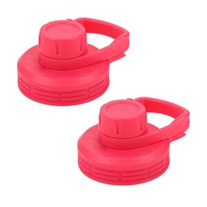 iron °flask spout lid for wide mouth, insulated sports water bottles, chug lid, bpa free 2 lids (fuchsia)