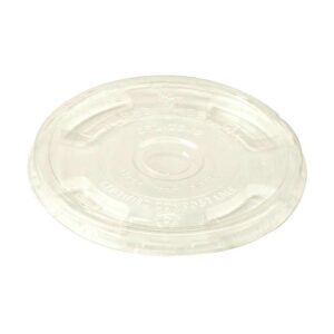 world centric pla clear cold cup lids, flat lid, fits 9 oz to 24 oz cups, 1,000/carton