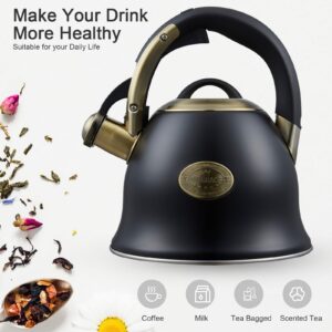 Tea Kettle -2.2 Quart Tea Kettles Stovetop Whistling Teapot Stainless Steel Tea Pots for Stove Top Whistle Tea Pot