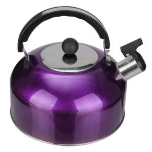 tea kettle for stove top: purple whistling teapot 3quart stainless steel teapot heating water container with handle for home gas stovetop