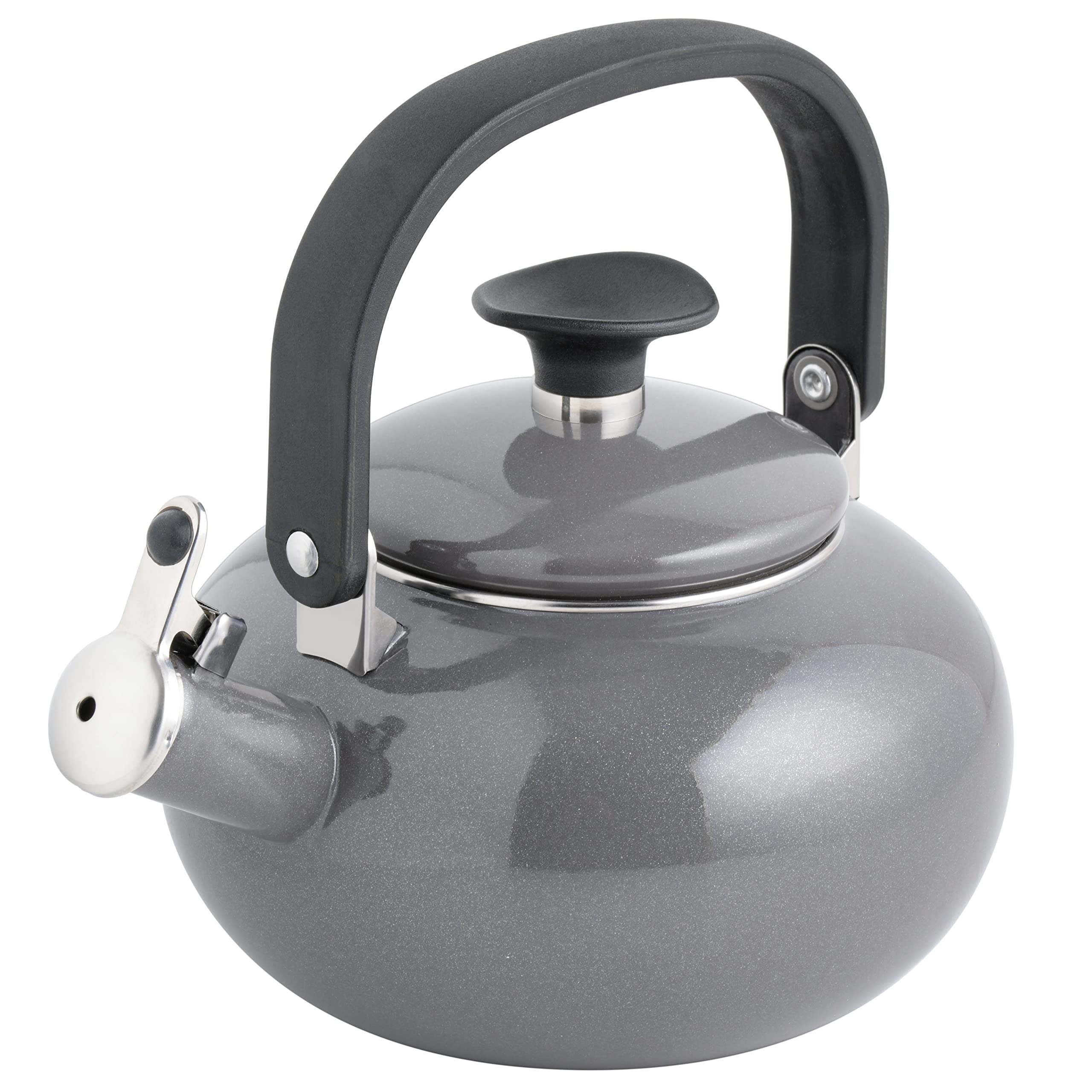 Kenmore Broadway 1.5-Quart Enamel on Steel Tea Kettle - Graphite Grey