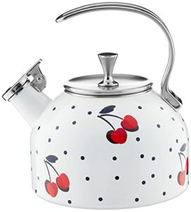 kate spade new york vintage cherry dot tea kettle, 3.70 lb, multi