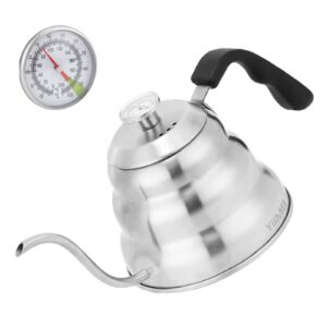 yiimo gooseneck kettle, pour over coffee tea kettle temperature control hot water 1 liter stove top, food grade stainless steel tea pot for home & kitchen