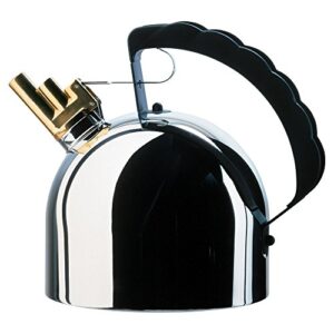 alessi 2.09-qt. steel bottom water tea kettle