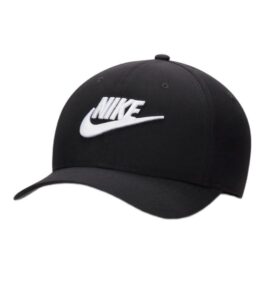 nike rise structured swooshflex futura cap (black)