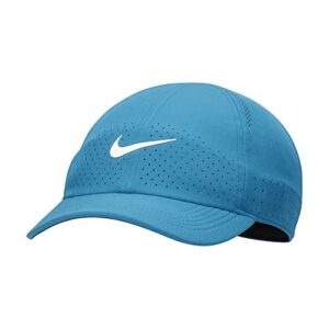 nike court dri-fit aerobill advantage tennis cap, green abyss/white, one size