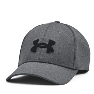 under armour men's blitzing cap stretch fit, (003) black / / black, medium/large