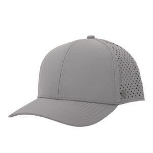 ankor ultra performance water-resistant baseball hat | sweat resistant | breathable | golf | boat | beach | lake | workout | fishing |everyday | minimalist | men and women (gray)