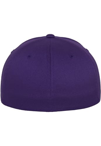 Flexfit Unisex's Wooly Combed Baseball Cap, Purple, L/XL