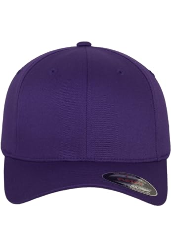 Flexfit Unisex's Wooly Combed Baseball Cap, Purple, L/XL