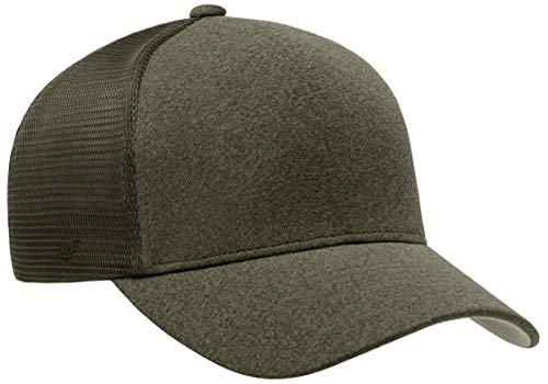 Flexfit Melange UniPanel Trucker Cap, Olive, Large/XLarge