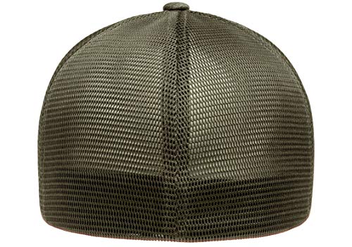 Flexfit Melange UniPanel Trucker Cap, Olive, Large/XLarge