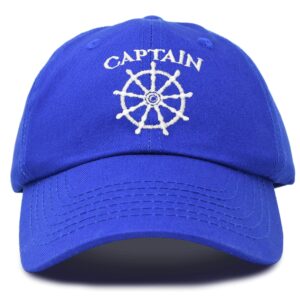 dalix captain hat sail baseball cap navy boating men women in royal blue