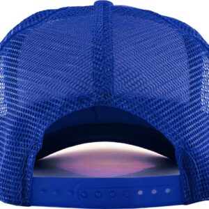 Trucker Roy Classic Foam Front Mesh Back Trucker Hat Baseball Cap Plastic Adjustable Snapback (One Size, Royal Blue)