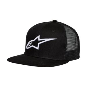 alpinestars men's corp trucker snapback, black/black, one size