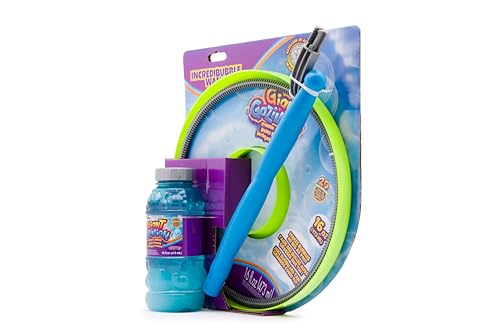 Gazillion Bubbles Incredible Bubble Wand - Make Gigantic Bubbles & Delight Friends W/ 16 Oz Giant Bubble Solution - For Age 3+