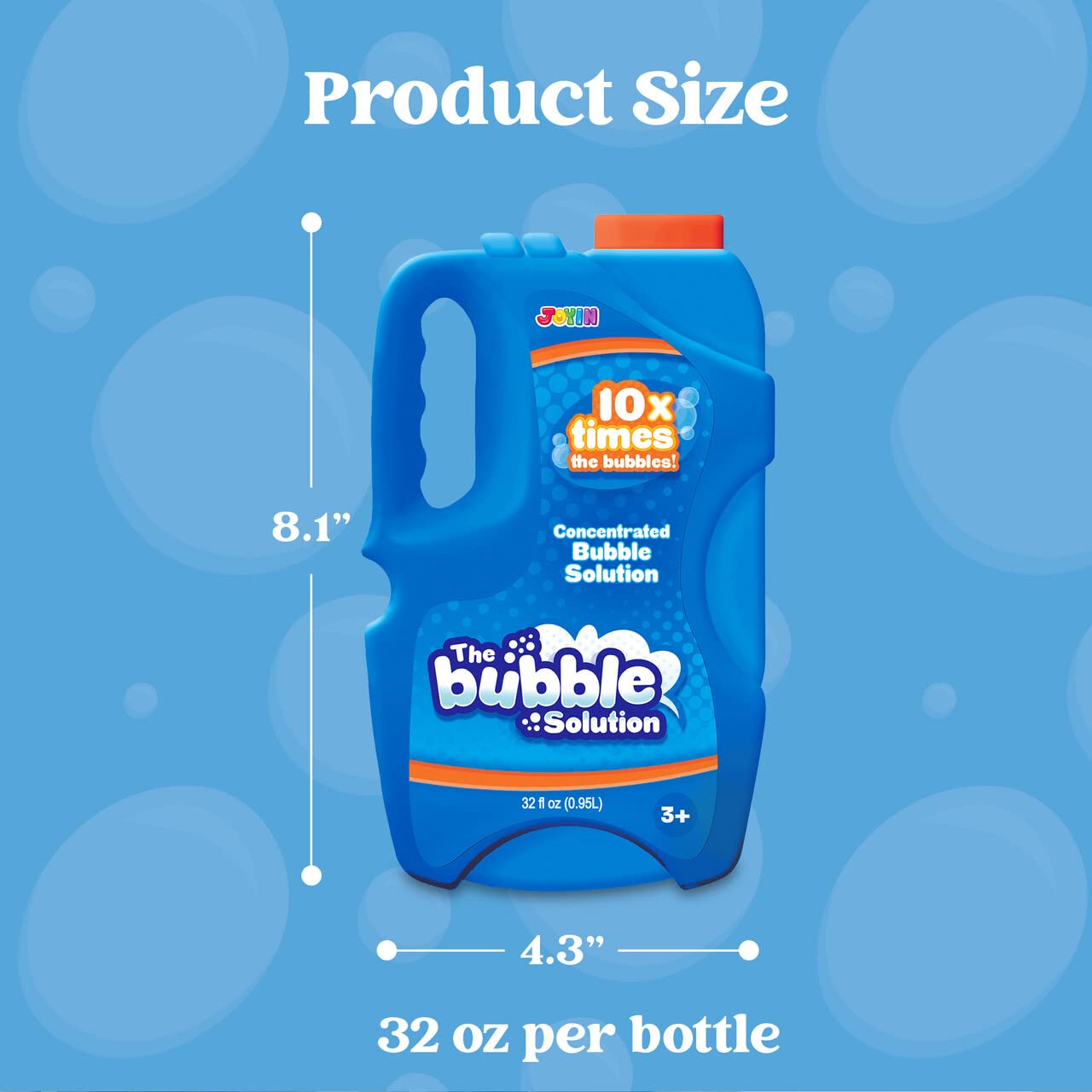 JOYIN 32 oz Bubble Solution Refills (close to 1L/ 2.5 Gallon) Big Bubble Solution, Bubble Concentrated for Easter Bubbles, Bubble Machine, Bubble Gun, Bubble Wands, Bubble Mower, Bubble Juice Refills