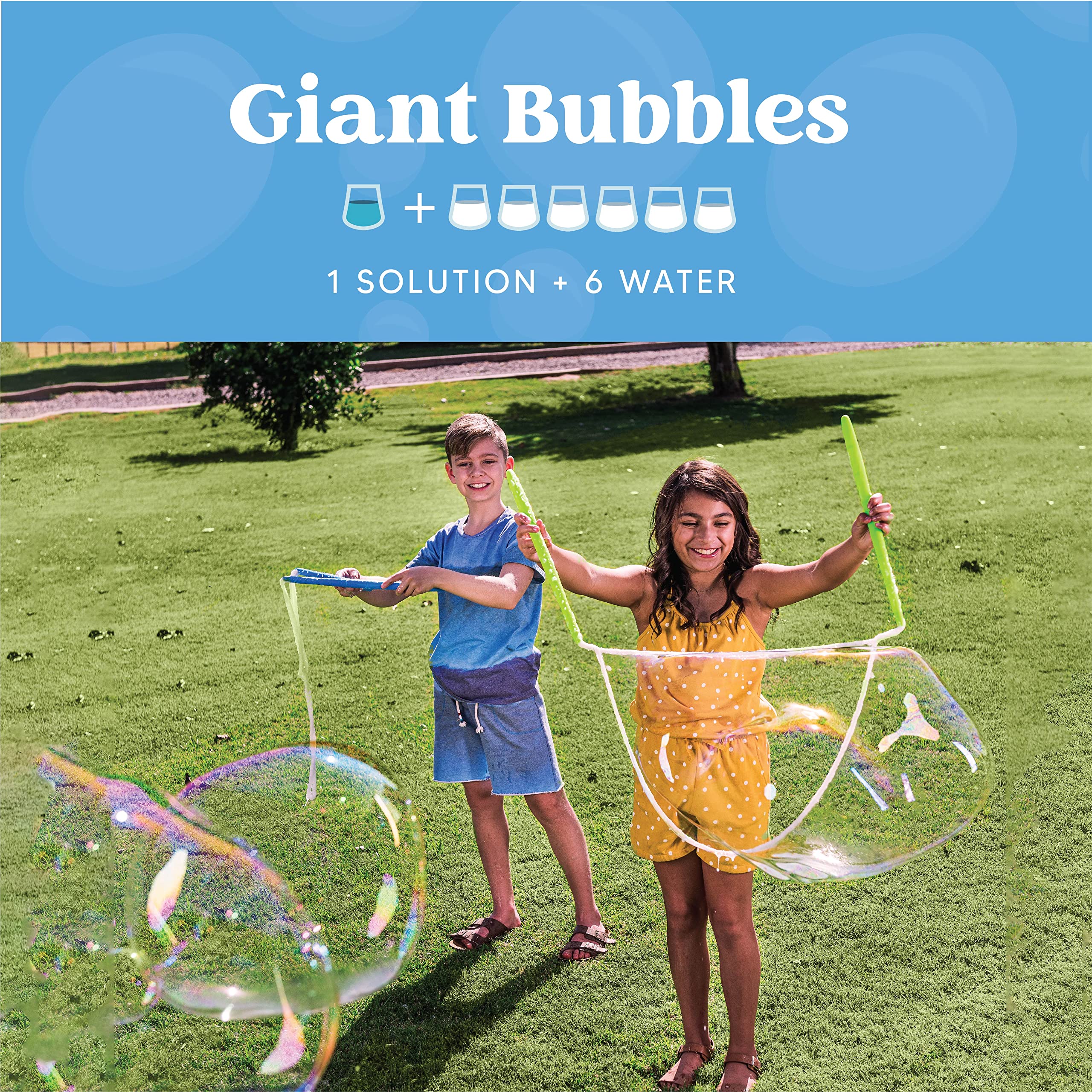 JOYIN 32 oz Bubble Solution Refills (close to 1L/ 2.5 Gallon) Big Bubble Solution, Bubble Concentrated for Easter Bubbles, Bubble Machine, Bubble Gun, Bubble Wands, Bubble Mower, Bubble Juice Refills