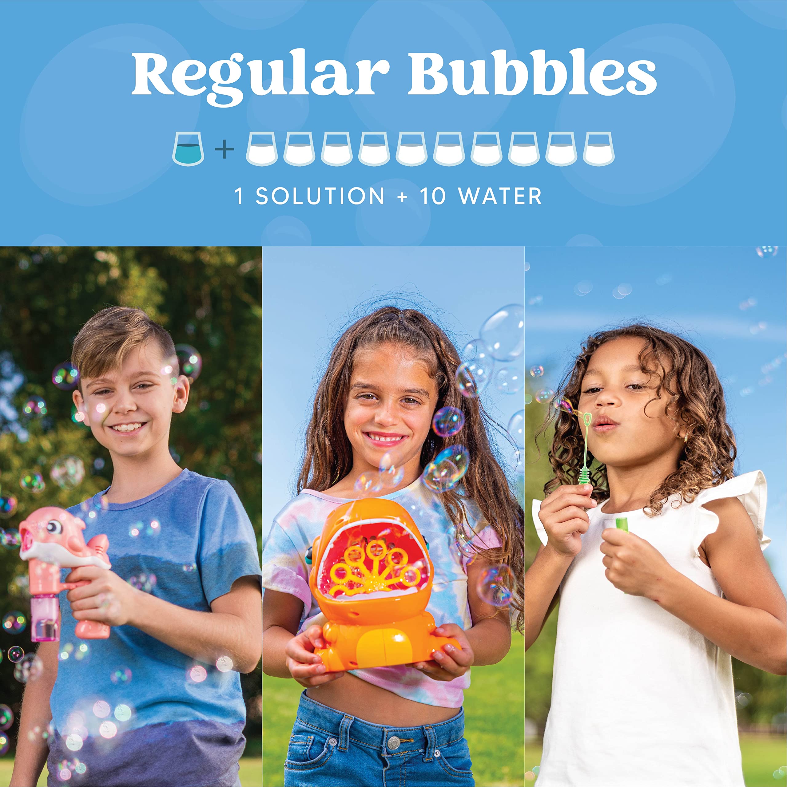 JOYIN 32 oz Bubble Solution Refills (close to 1L/ 2.5 Gallon) Big Bubble Solution, Bubble Concentrated for Easter Bubbles, Bubble Machine, Bubble Gun, Bubble Wands, Bubble Mower, Bubble Juice Refills