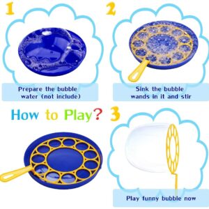 B bangcool Big Bubble Wands Set: Large Bubble Maker, Giant Bubble Wand Bubbles Maker with Tray Bubble Sticks for Kids