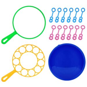 B bangcool Big Bubble Wands Set: Large Bubble Maker, Giant Bubble Wand Bubbles Maker with Tray Bubble Sticks for Kids