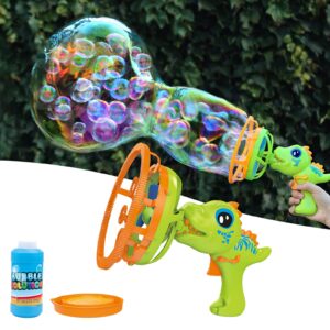 bubble gun bubble machine dinosaur bubble blower toy for kids and toddlers bubble in bubble gun party favors birthday for 3 4 5 6 7 8 9 years old boys and girls