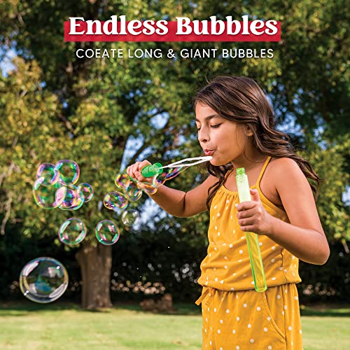 JOYIN 24 Pack 14.6’’ Big Bubble Wands Bulk (2 Dozen) for Summer Toy, Outdoor/Indoor Activity Use, Easter, Bubbles Party Favors Supplies for Kids