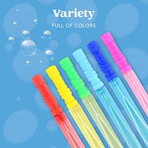 JOYIN 24 Pack 14.6’’ Big Bubble Wands Bulk (2 Dozen) for Summer Toy, Outdoor/Indoor Activity Use, Easter, Bubbles Party Favors Supplies for Kids