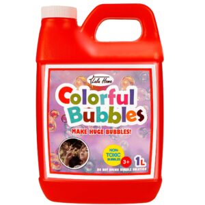 lulu home concentrated bubble solution, 1 l/ 33.8 oz refill for kids bubble machines, giant wands, blowers - halloween party favors